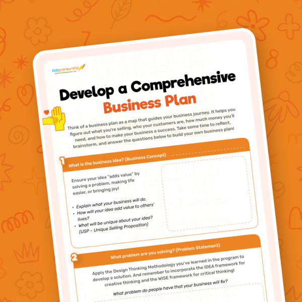 Free Printable Kits: Business Plan Template For Kids | Kidspreneurship